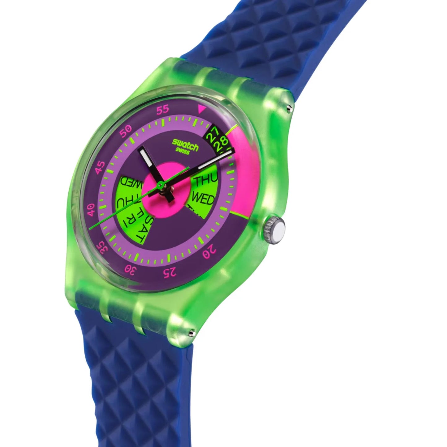 Neon Skychart Quartz Purple Dial Silicone Strap Unisex Watch – Market ...